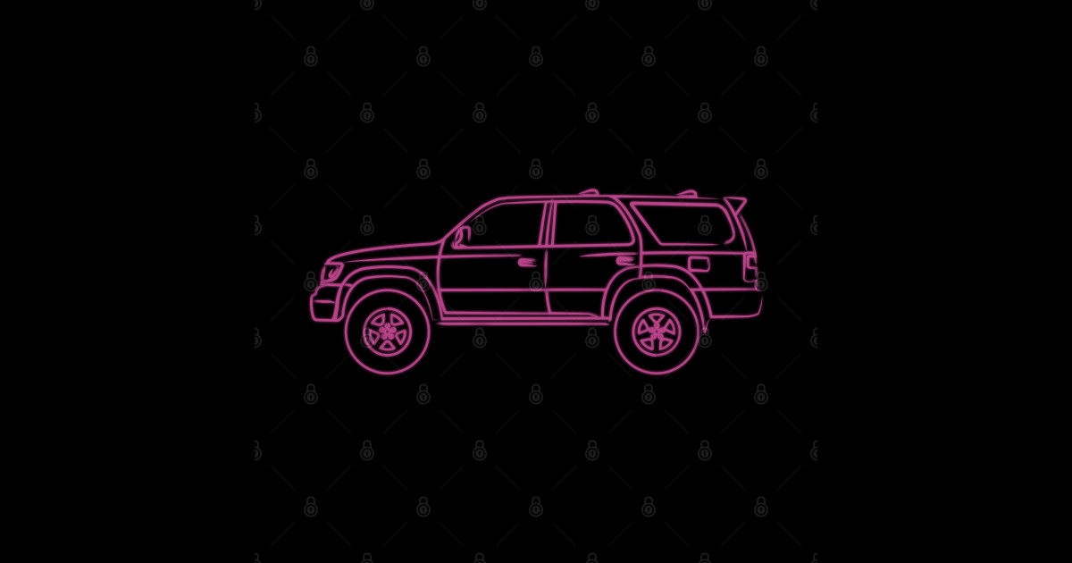 3rd gen 4runner Hilux surf outline purple - Toyota 4runner - Sticker ...