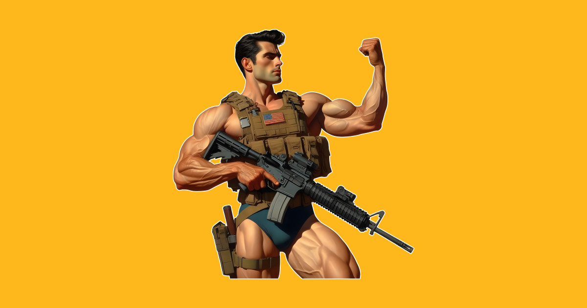 Pin-Up Guy - Tactical - T-Shirt | TeePublic
