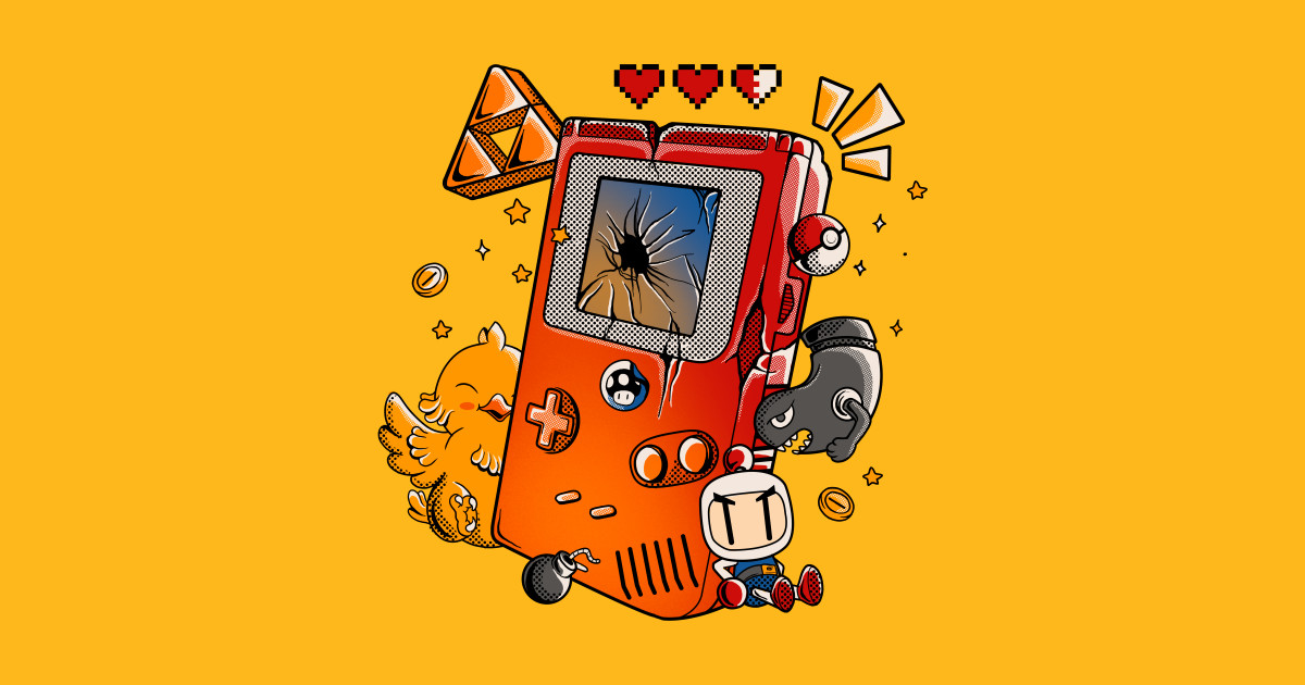 Vintage Gamer - Yellow version - Gaming - T-Shirt | TeePublic