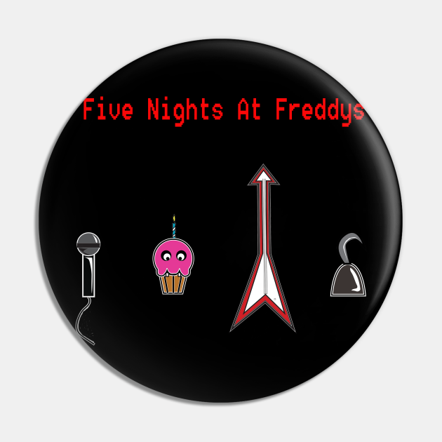 Five Nights At Freddys text - Five Nights At Freddys - Pin | TeePublic