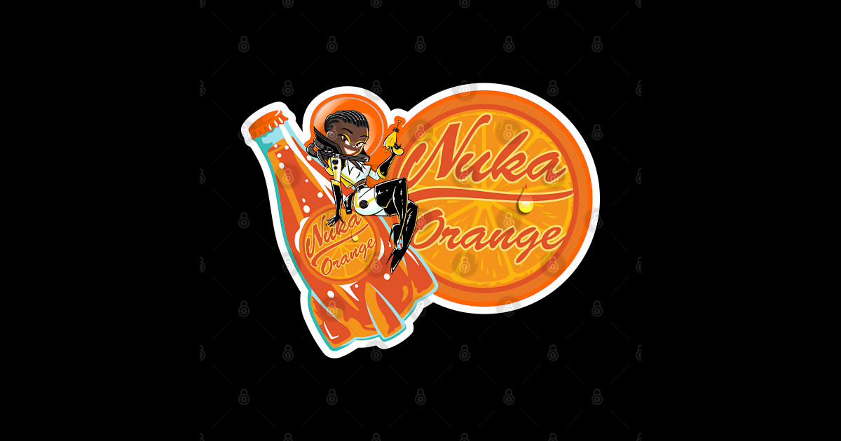 Nuka Orange Poster Girl - Nuka Orange Girl - Sticker | TeePublic