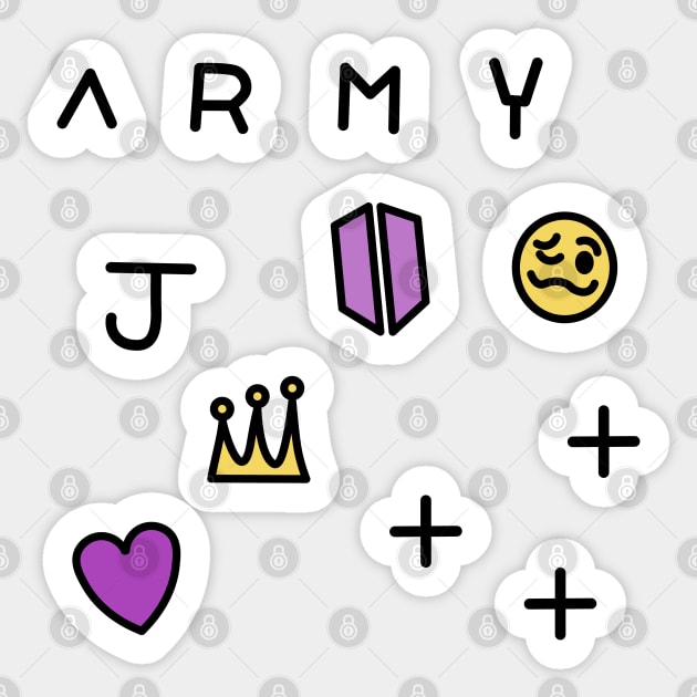 JK Tattoos - Jungkook - Sticker | TeePublic