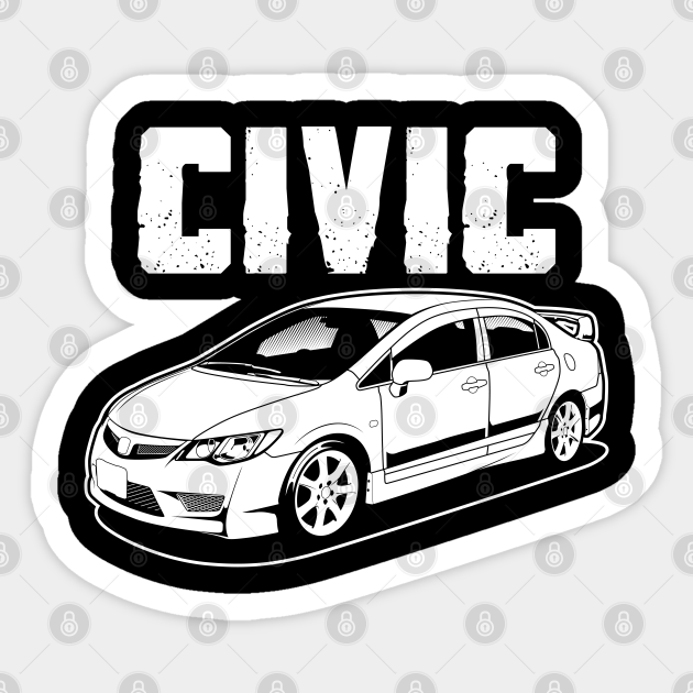 Civic Si FD2 (black) - Civic Si - Sticker | TeePublic