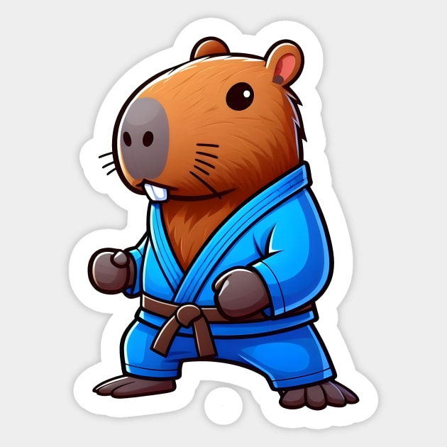 Jiu-Jitsu Capybara - Brazilian Jiu Jitsu - Sticker | TeePublic