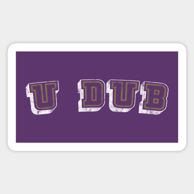 Celebrate U DUB with this vintage design! - Washington - Sticker ...
