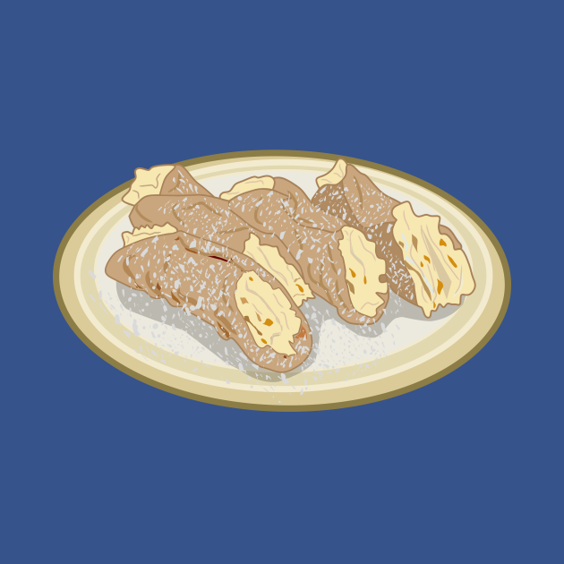 Cannoli cartoon illustration - Cannoli Cartoon Illustration - T-Shirt ...