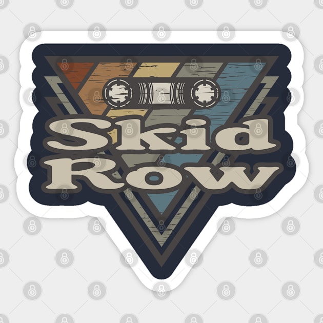 Skid Row Triangle Art - Musician - Sticker | TeePublic
