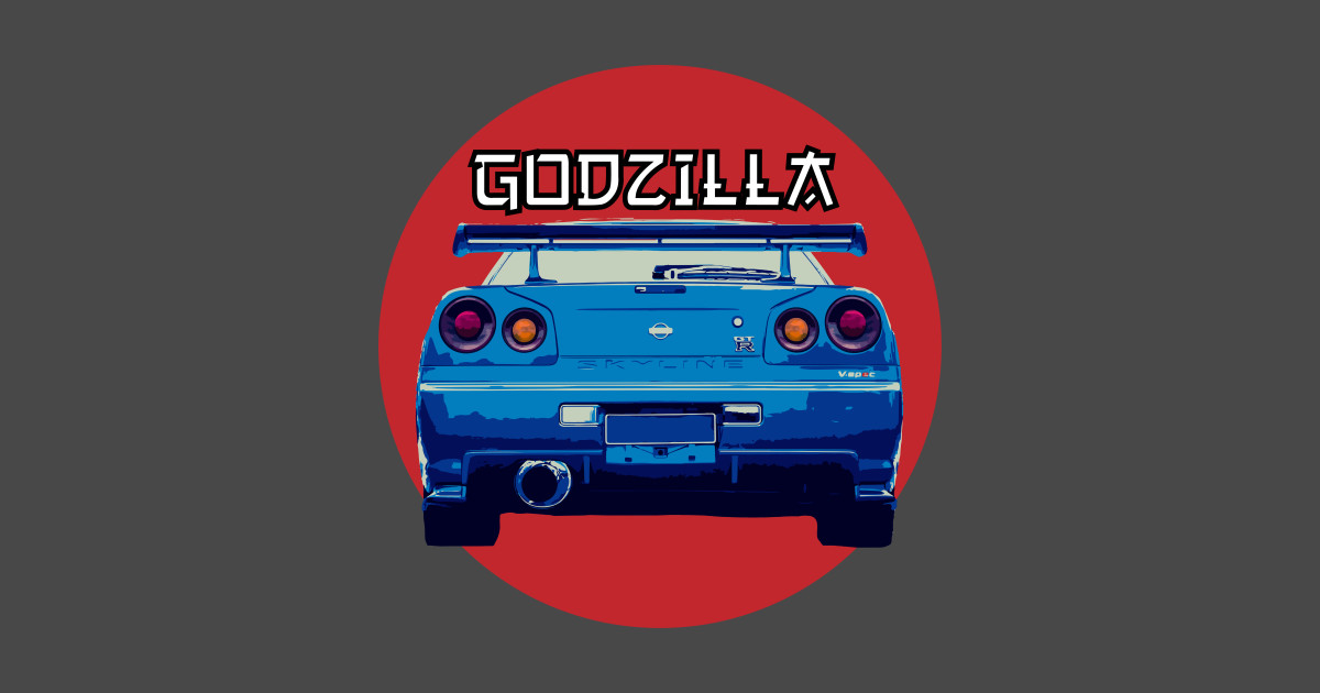 Nissan Skyline GTR R 34 - Godzilla - Skyline - T-Shirt | TeePublic
