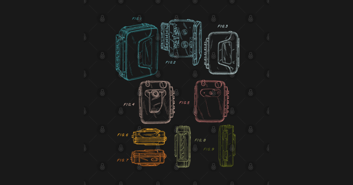 Walkman Patent Drawings - Walkman - T-Shirt | TeePublic