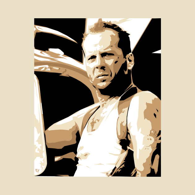 Bruce Willis - Vector Art - Bruce Willis - T-Shirt | TeePublic