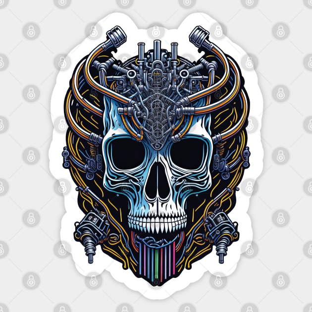 Cyborg Heads - Cyborg Heads - Sticker | TeePublic