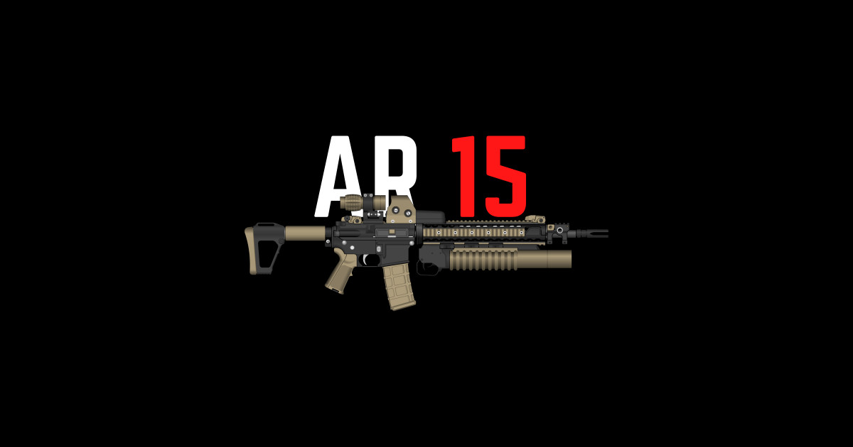 Assault Rifle AR 15 - Assault Rifle - Sticker | TeePublic