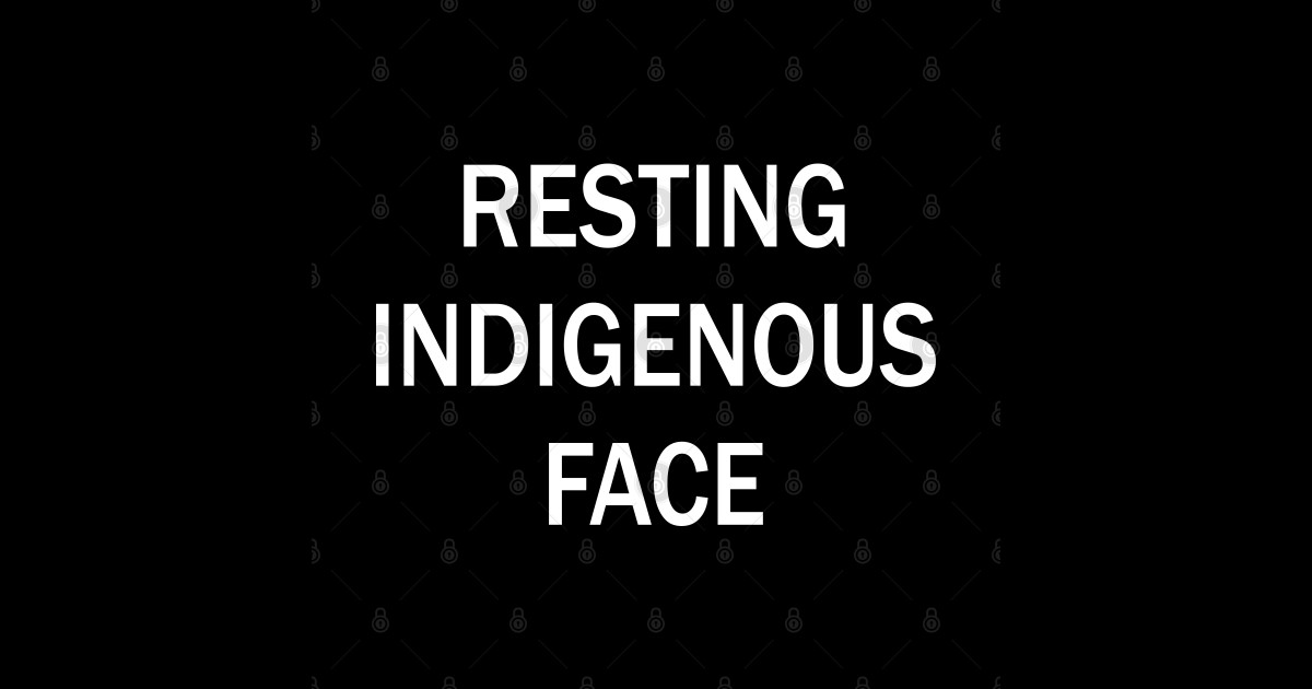 Resting Indigenous Face - Gifts - Sticker | TeePublic