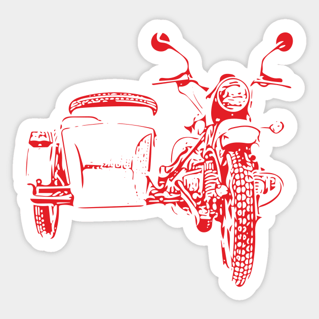 Russian Ural sidecar motorcycle - Sidecar Motorcycle - Sticker | TeePublic