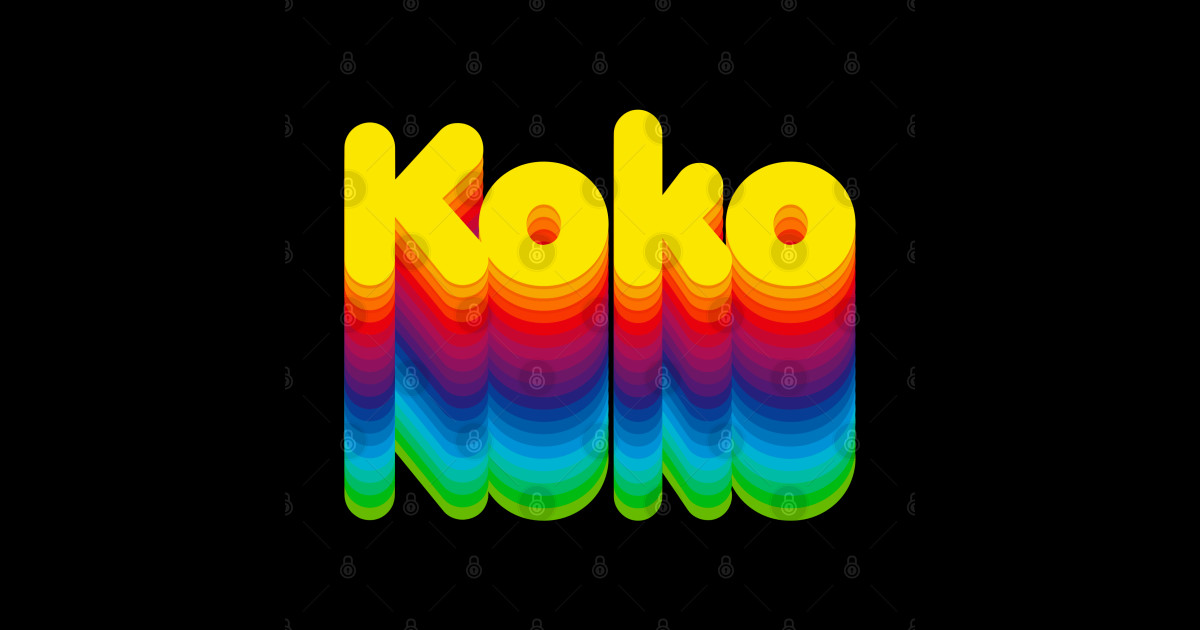 Rainbow Layers Koko Name Label - Rainbow Layers Koko Name Label ...