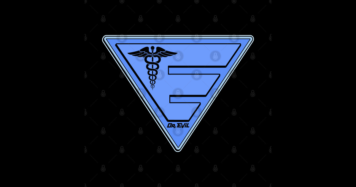 Dr. Evil Logo - Austin Powers - Sticker | TeePublic