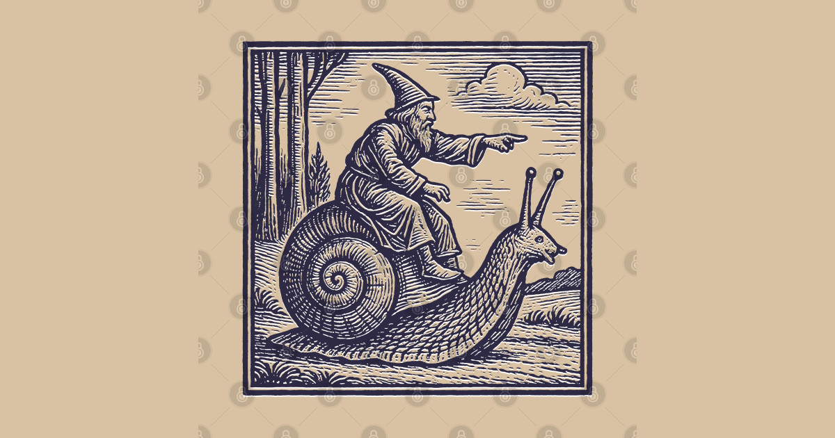 Retro Medieval Snail Rider T-Shirt, Vintage 90s Renaissance Fantasy Tee ...