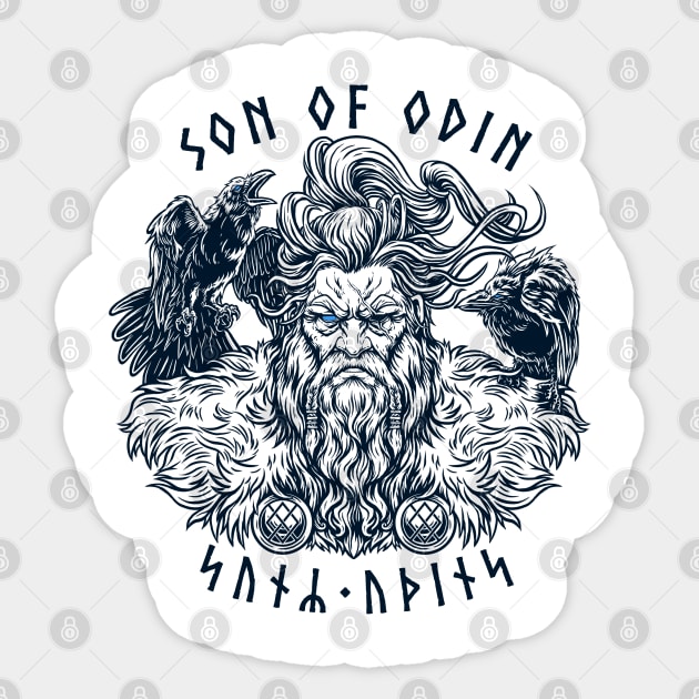 Son of Odin - Odin - Sticker | TeePublic