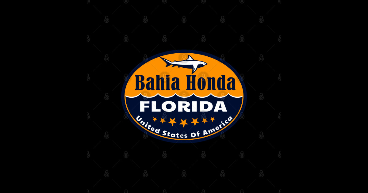 Bahia Honda Florida Shark - Bahia Honda - Sticker | TeePublic