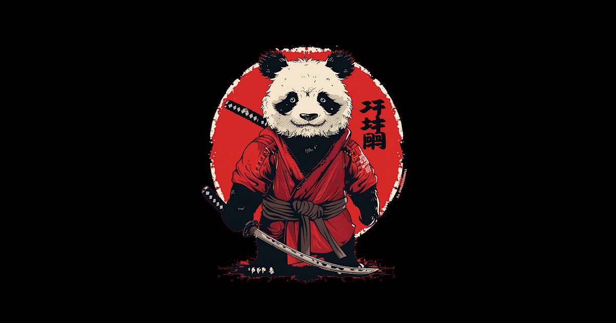 shogun panda - Panda - Sticker | TeePublic