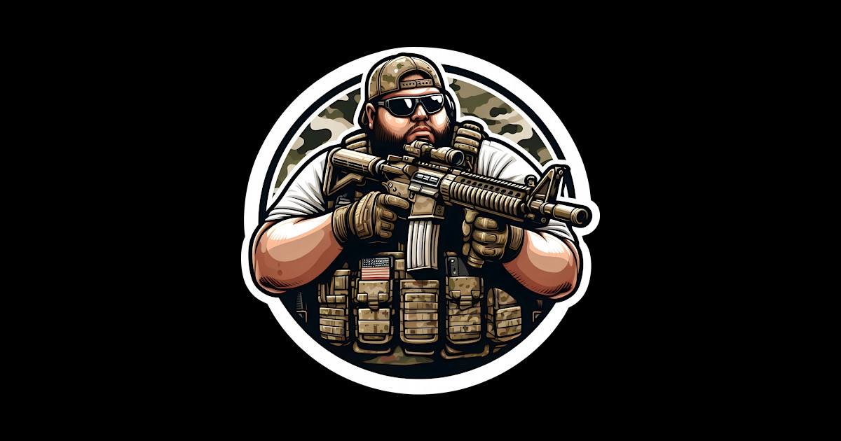 Tactical Fatman - Tactical - Sticker | TeePublic