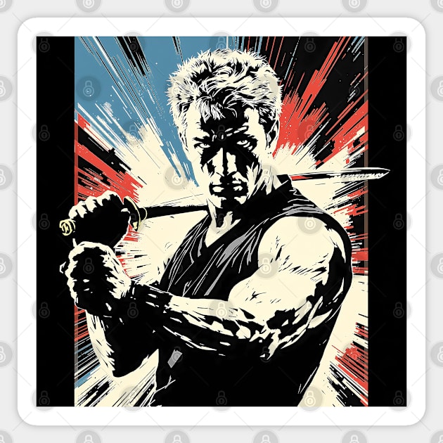 80s SHADOW WARRIOR - Action Film - Sticker | TeePublic