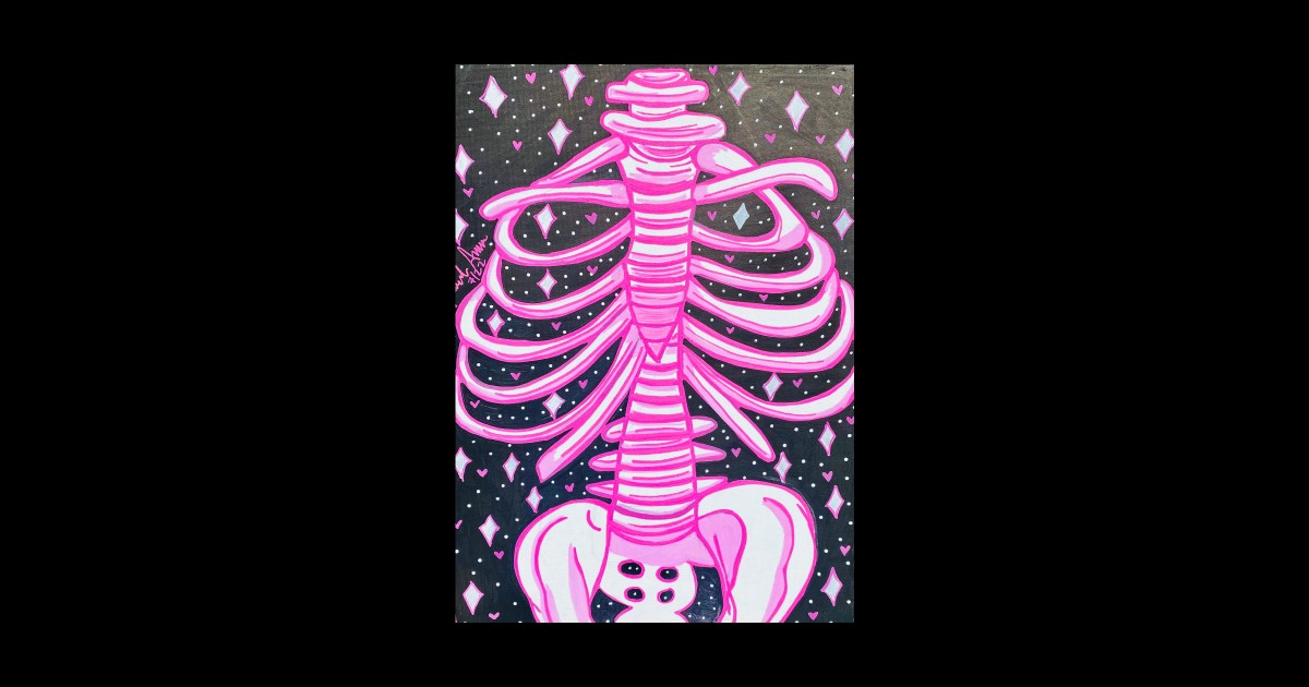 Pink Ribcage - Thorax - Sticker | TeePublic