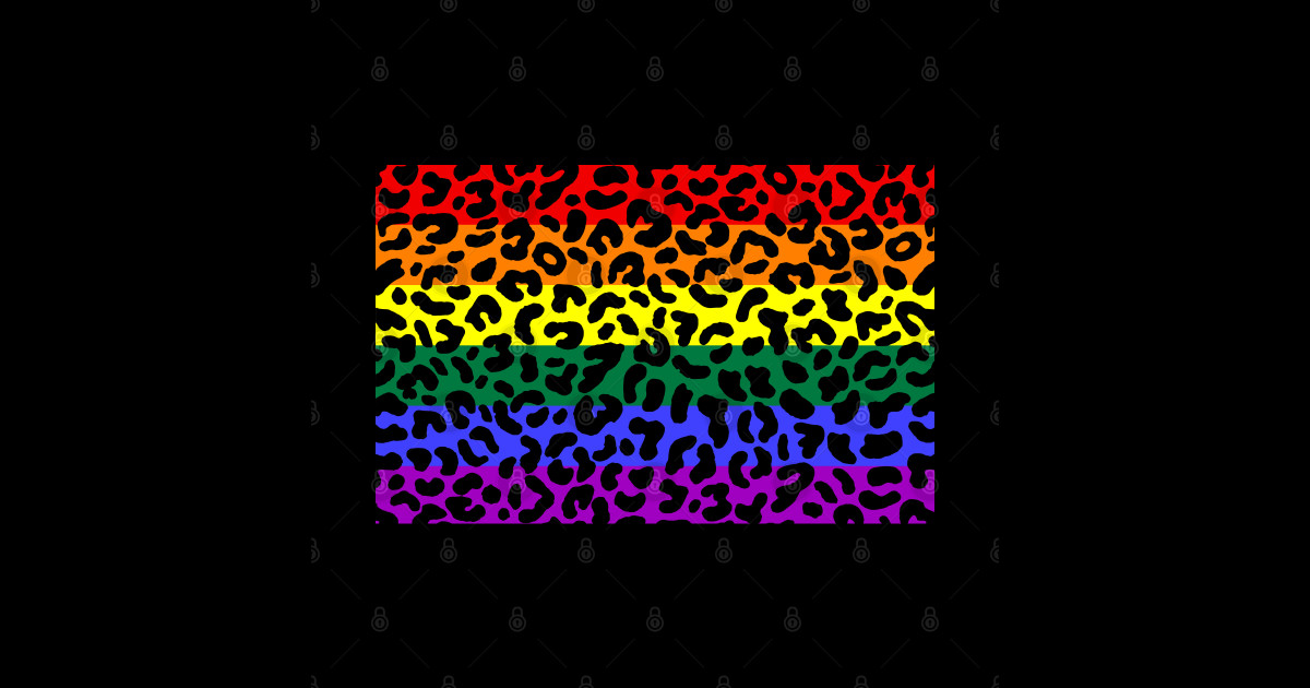 Leopard Print Pride Flag - Leopard Print - Magnet | TeePublic