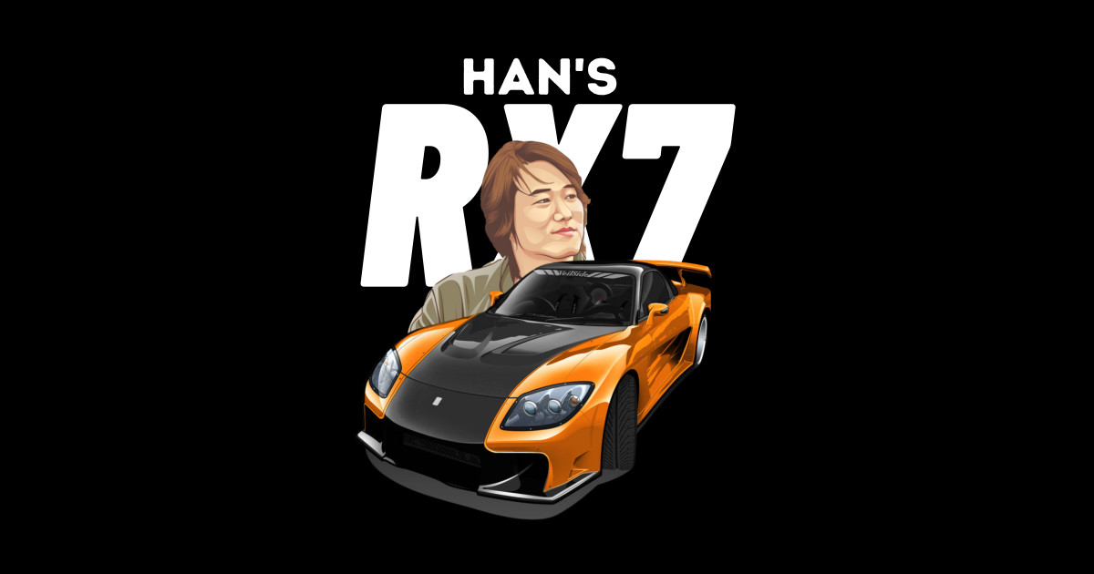 Han's rx7 Tokyo Drift - Han - Sticker | TeePublic