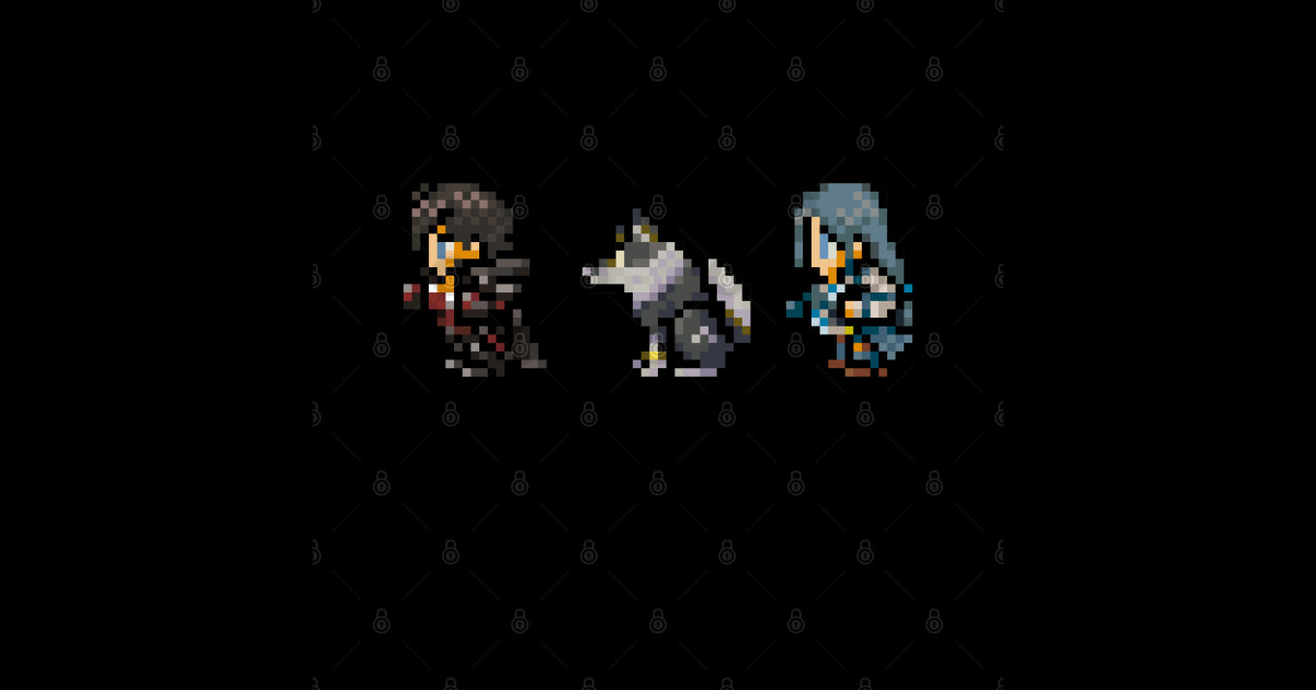 Clive, Torgal, and Jill Logo Design | FFXVI Pixel Party Members | Final ...