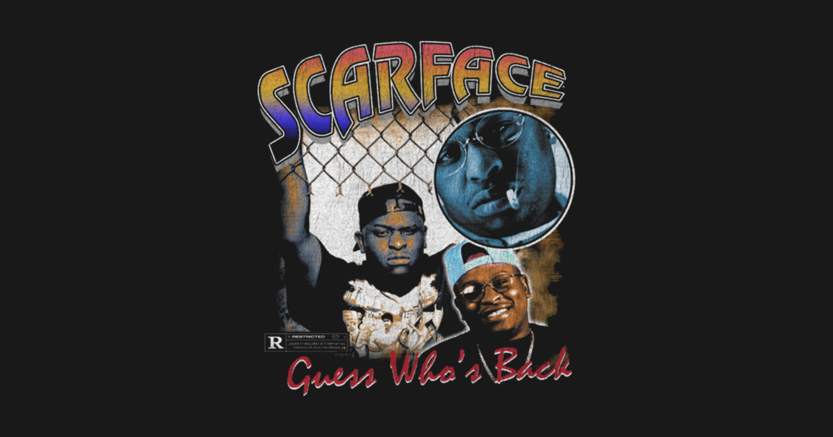 Scarface 90S Old School Hip Hop Bootleg - Scarface Rapper - T-Shirt ...