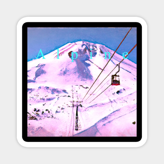 90s alpine day - 90s Ski - Magnet | TeePublic