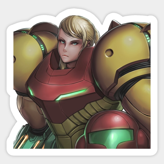 Metroid Prime Samus - Samus - Sticker | TeePublic