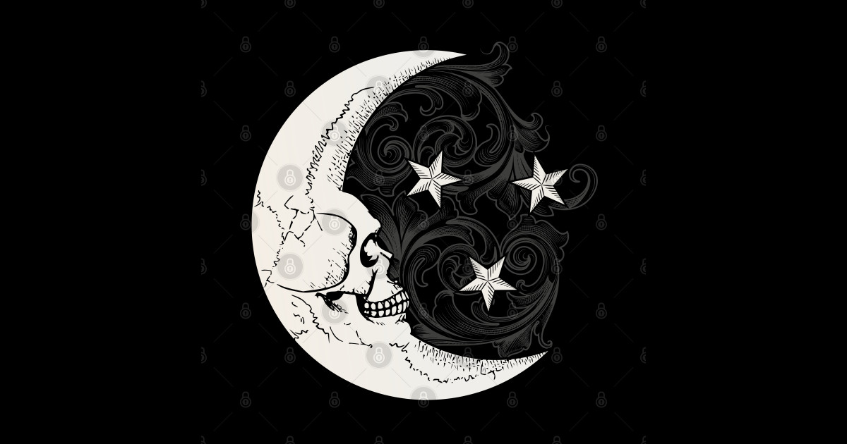 Moon and Stars - Gothic - Posters and Art Prints | TeePublic