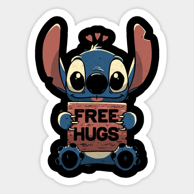 Free Hugs - Lilo And Stitch - Sticker | TeePublic