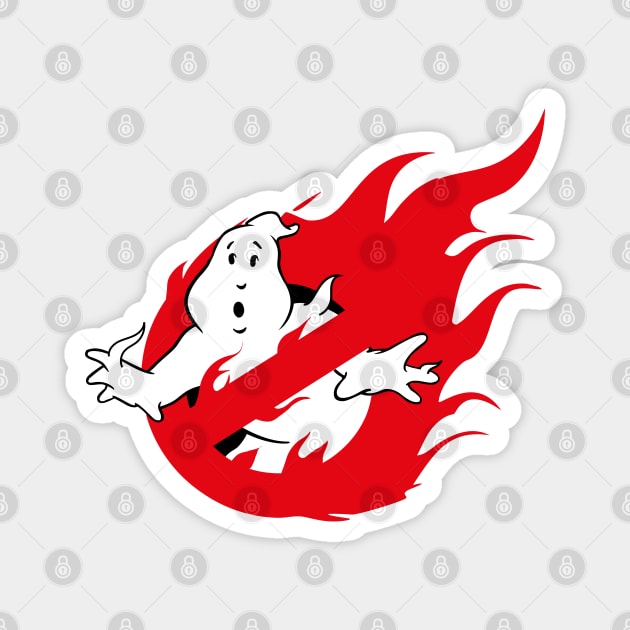 The Ghostbusters in Fire - Ghostbusters - Magnet | TeePublic