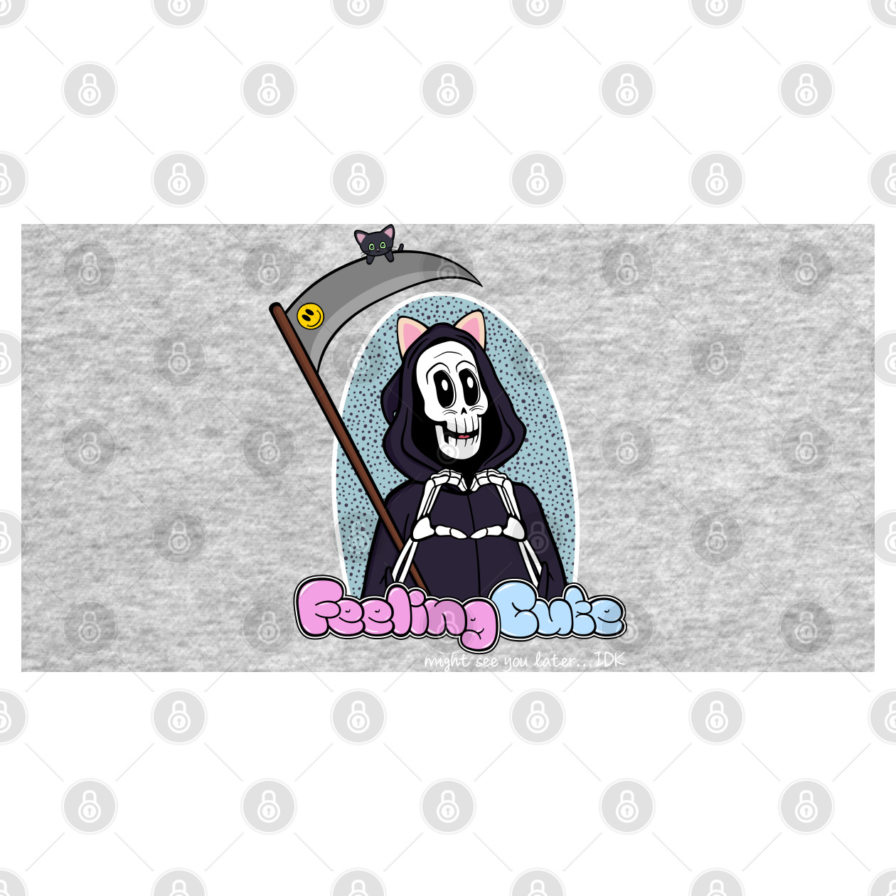 Grim Reaper Feeling Cute - Cute Grim Reaper - T-Shirt | TeePublic