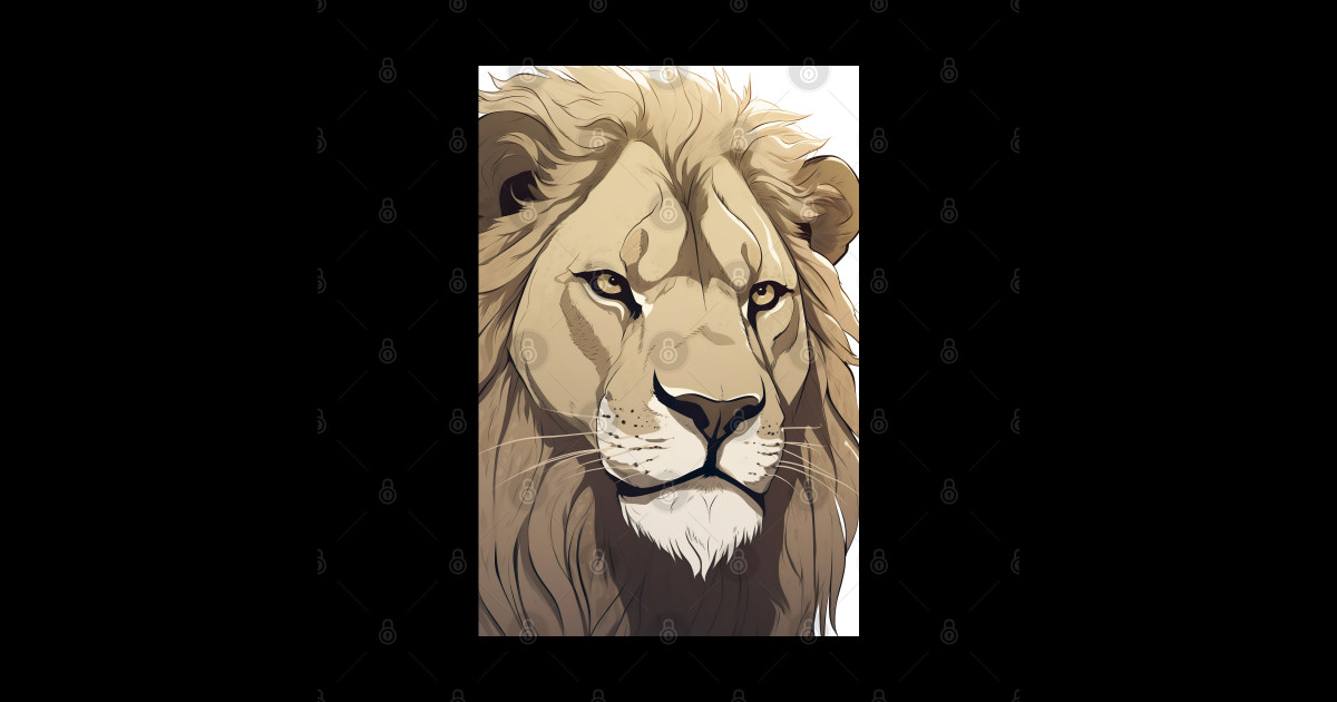 Alpha Animal Majestic Lion - Anime Wallpaper - Anime Art - Posters and ...