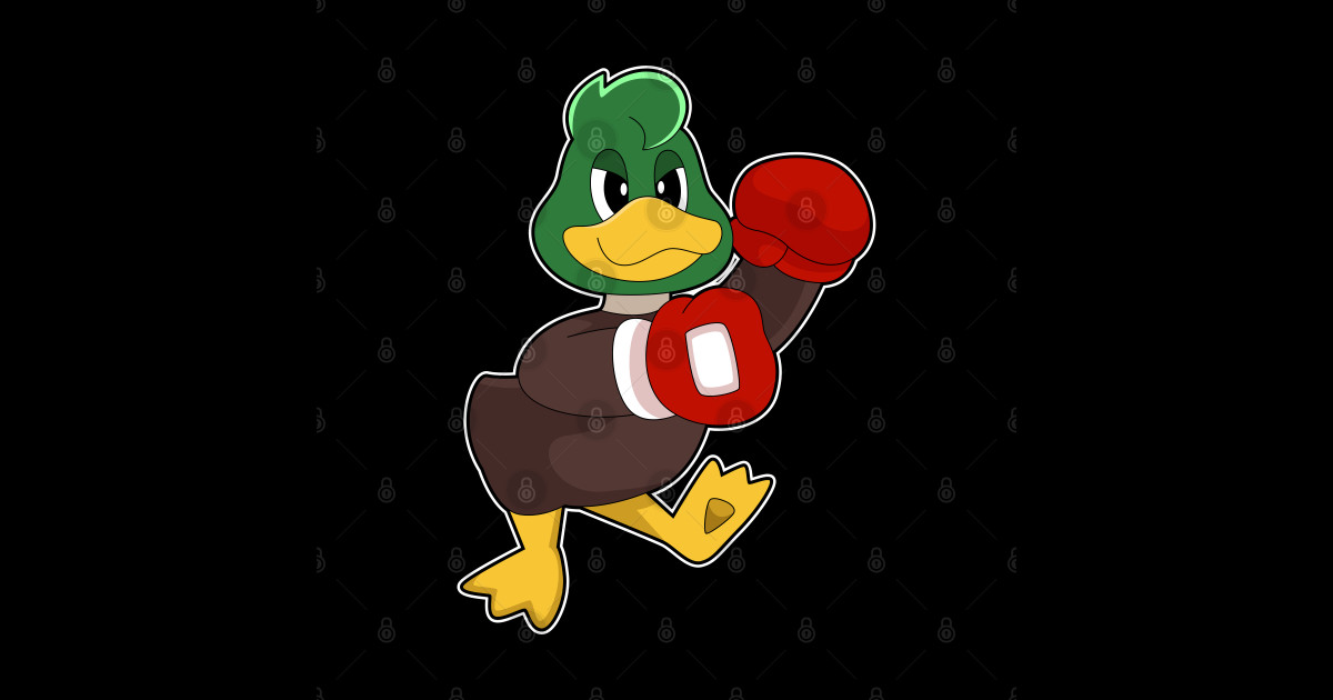 Duck Boxer Boxing gloves - Duck - Sticker | TeePublic