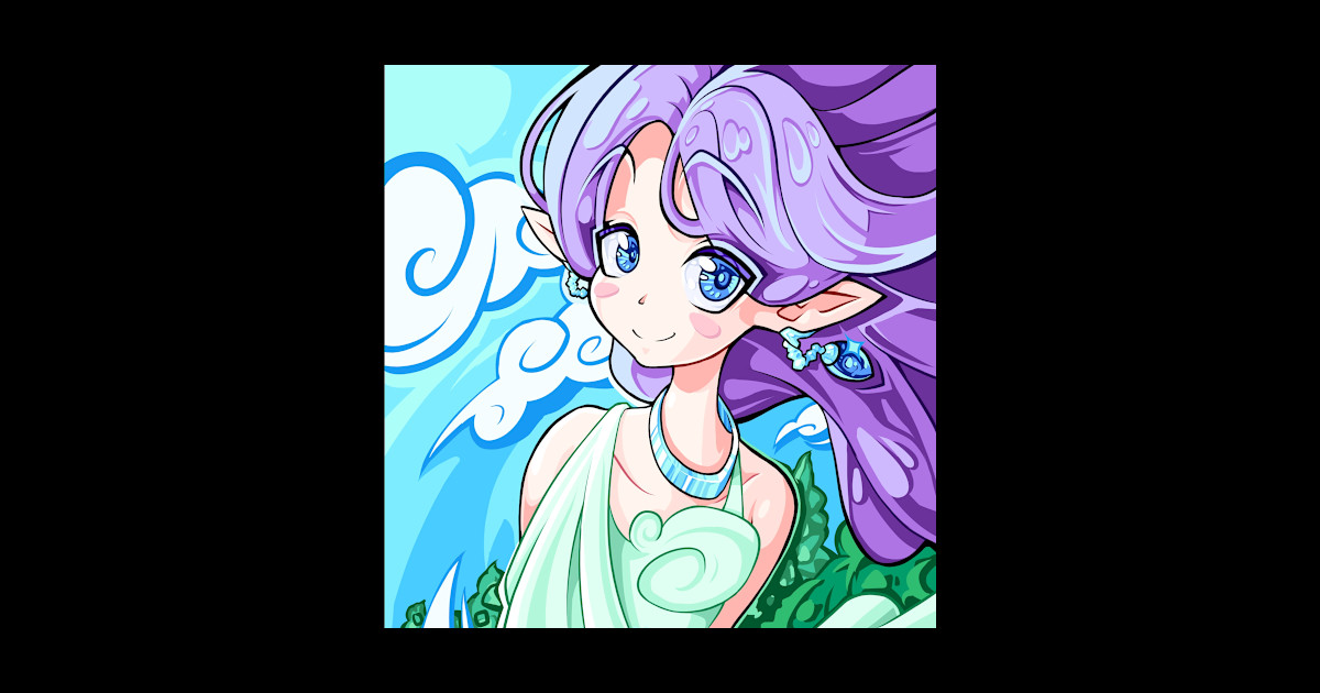 Sky Elf - Anime Girl - Sticker | TeePublic