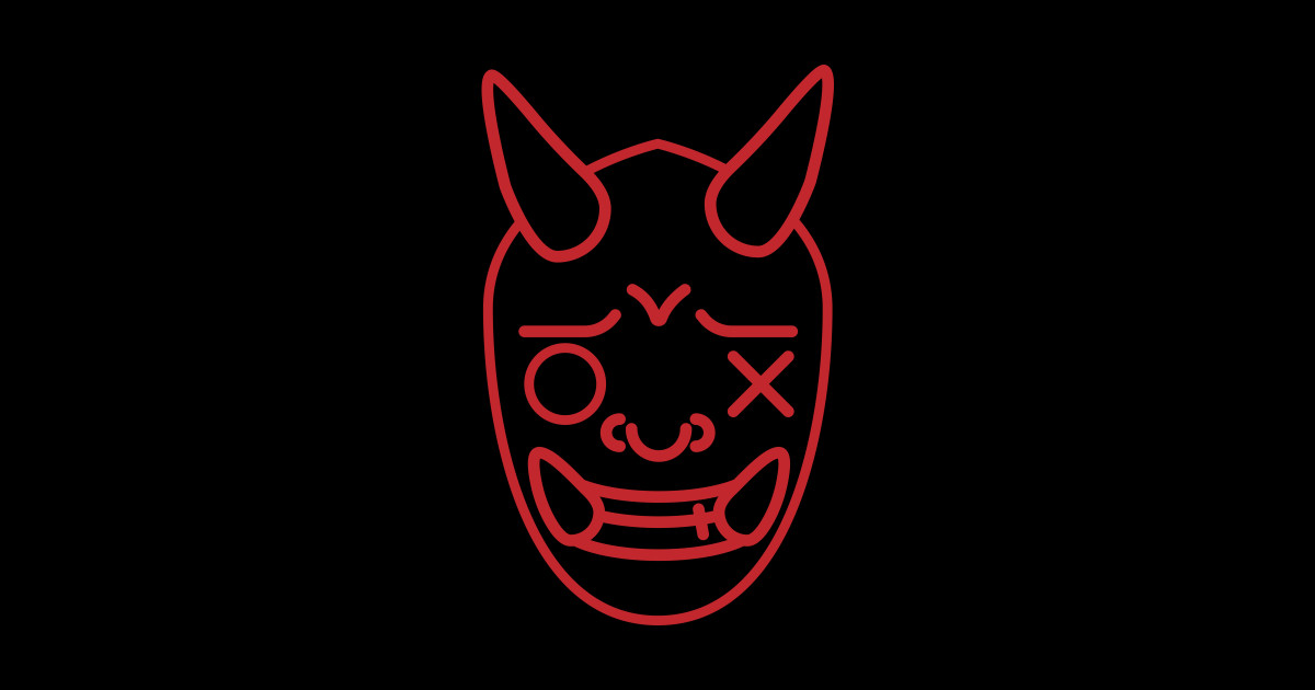 Oni Red - Oni - Sticker | TeePublic
