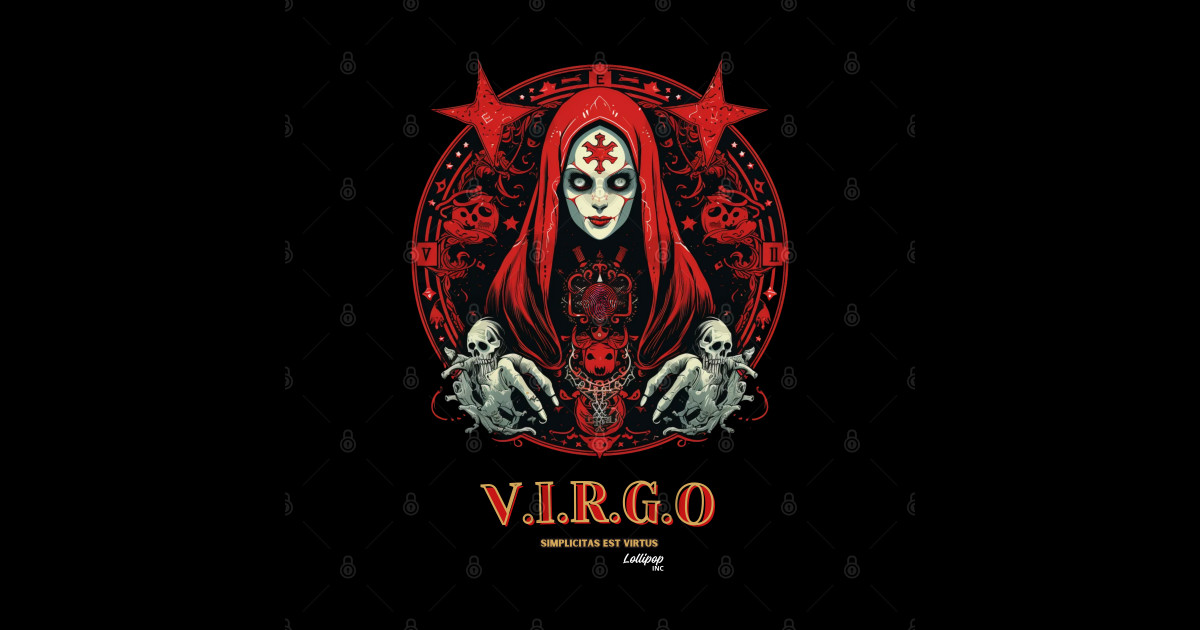 Dark Zodiac Virgo: The Veiled Enigma - Virgo Zodiac Sign - Sticker ...