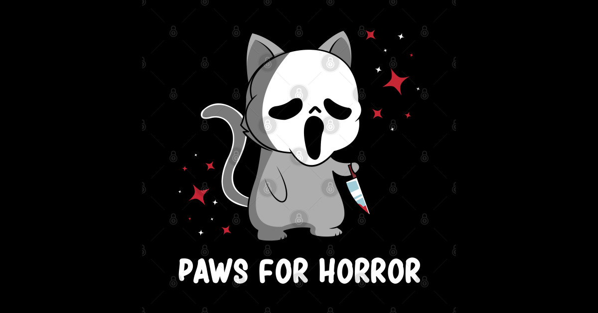 Spooky Slasher Cute Cat Scary Kitten Halloween Horror - Slasher ...