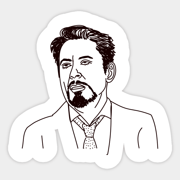 Robert Downey Jr Annoyed Meme - Meme - Sticker | TeePublic