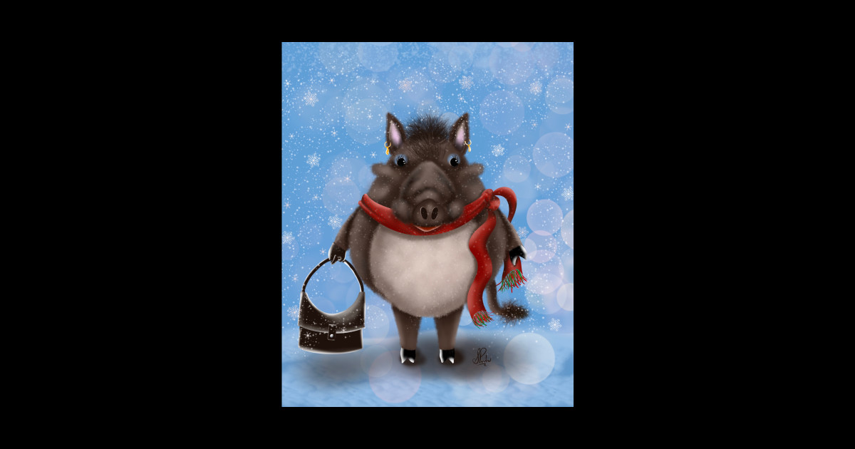 The Boaring Aunt - Boar - Sticker | TeePublic