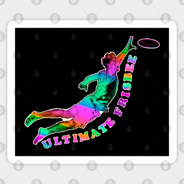 "Ultimate Frisbee Gradient" - Ultimate Frisbee - Sticker | TeePublic