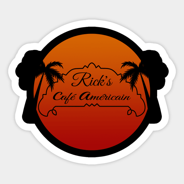 Rick's Cafe Americain sunset - Casablanca - Sticker | TeePublic