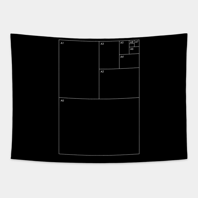 Paper sizes chart. Graphic designer gift. - Paper Sizes - Tapestry ...