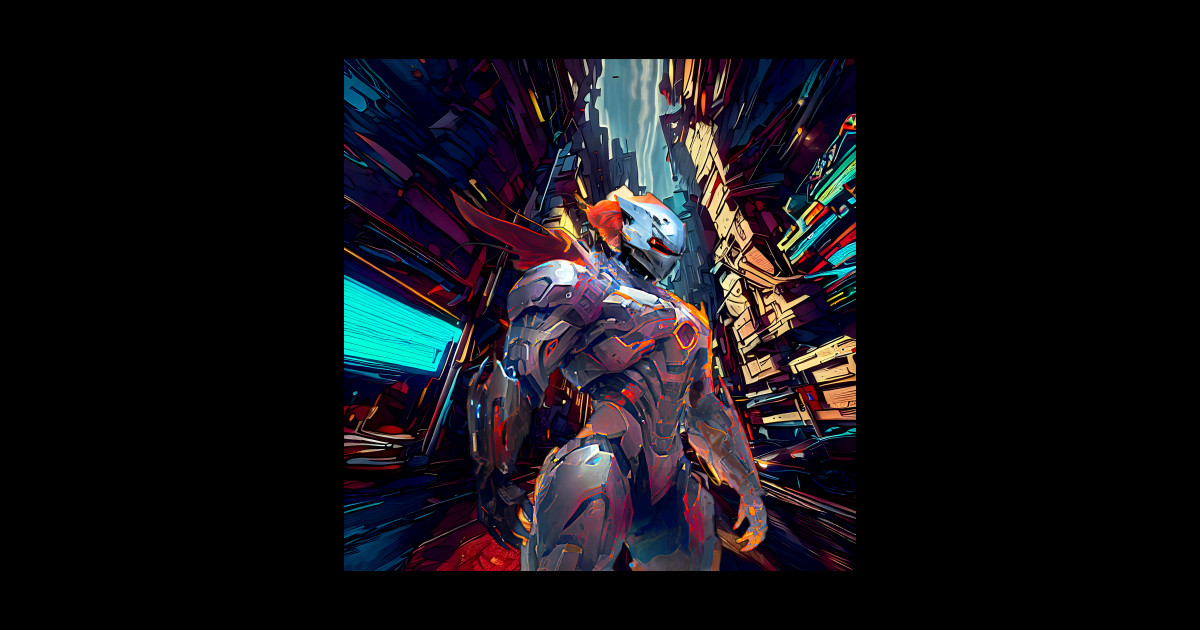 Cyberpunk Warrior Juggernaut - Digitalart - Posters and Art Prints ...