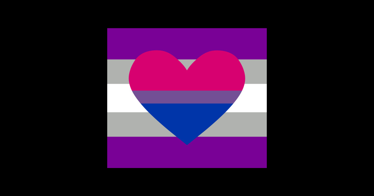 Grey-Asexual and Biromantic - Greyasexual - Sticker | TeePublic